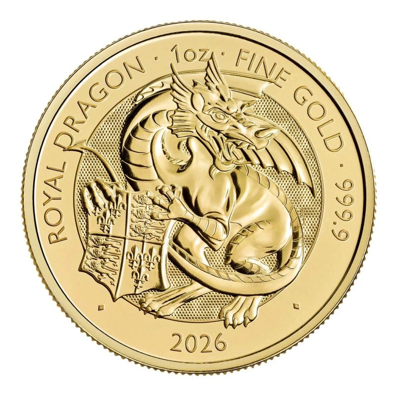 2026 Moneda de oro Dragon Tudor El Dragón Real 1 onza - Desde 4 085